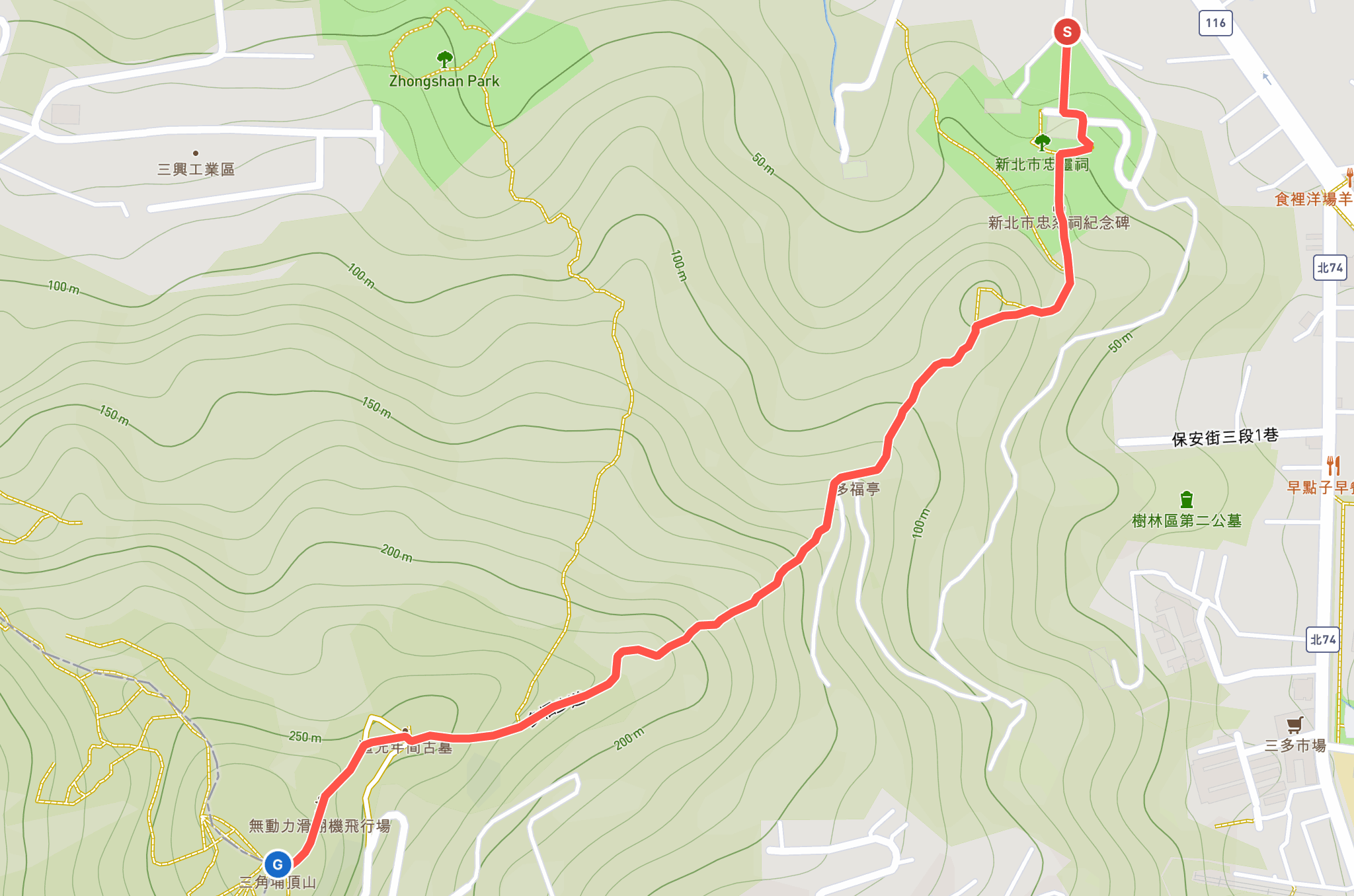 Triangle Hill Top Pathway - Hikingbook